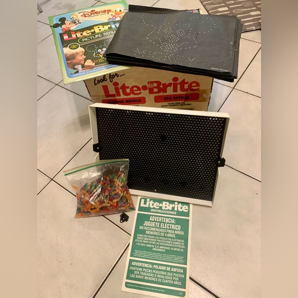 Milton Bradley Co | Toys | Vtg Lite Brite Light Up Electric Toy 99 | Poshmark